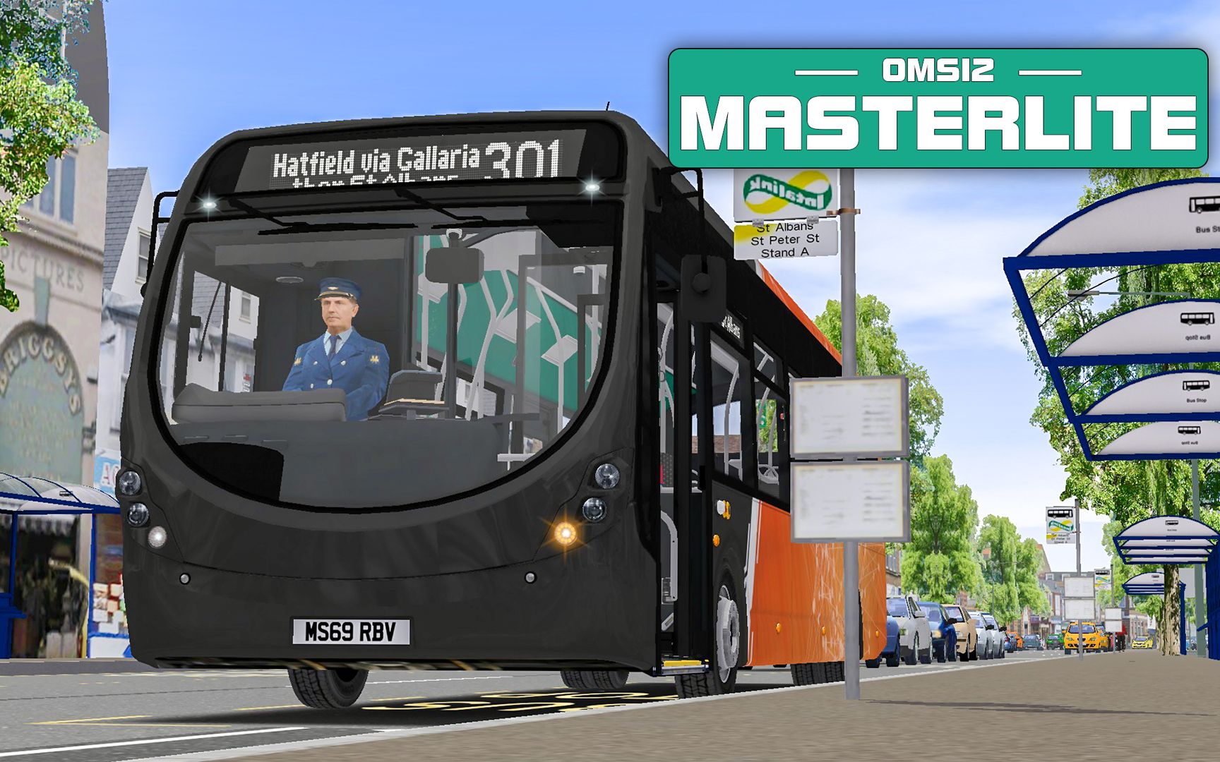 巴士模拟2 - Masterlite #6：进城方向大量车流 晚点三分到达终点 | OMSI 2 Hertfordshire 301路(4/4 ...