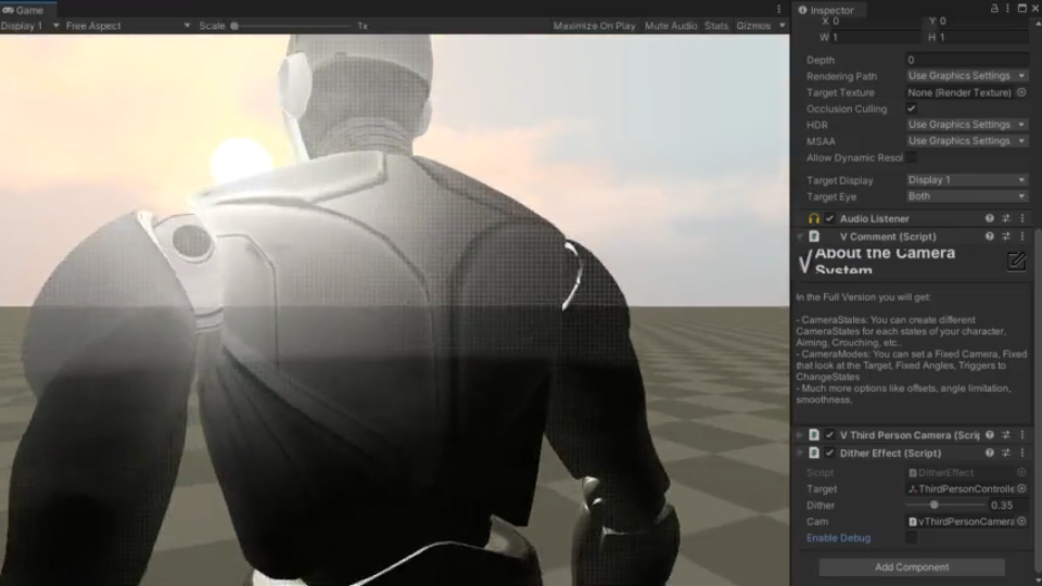 Unity 角色dither虚化效果展示_哔哩哔哩_bilibili