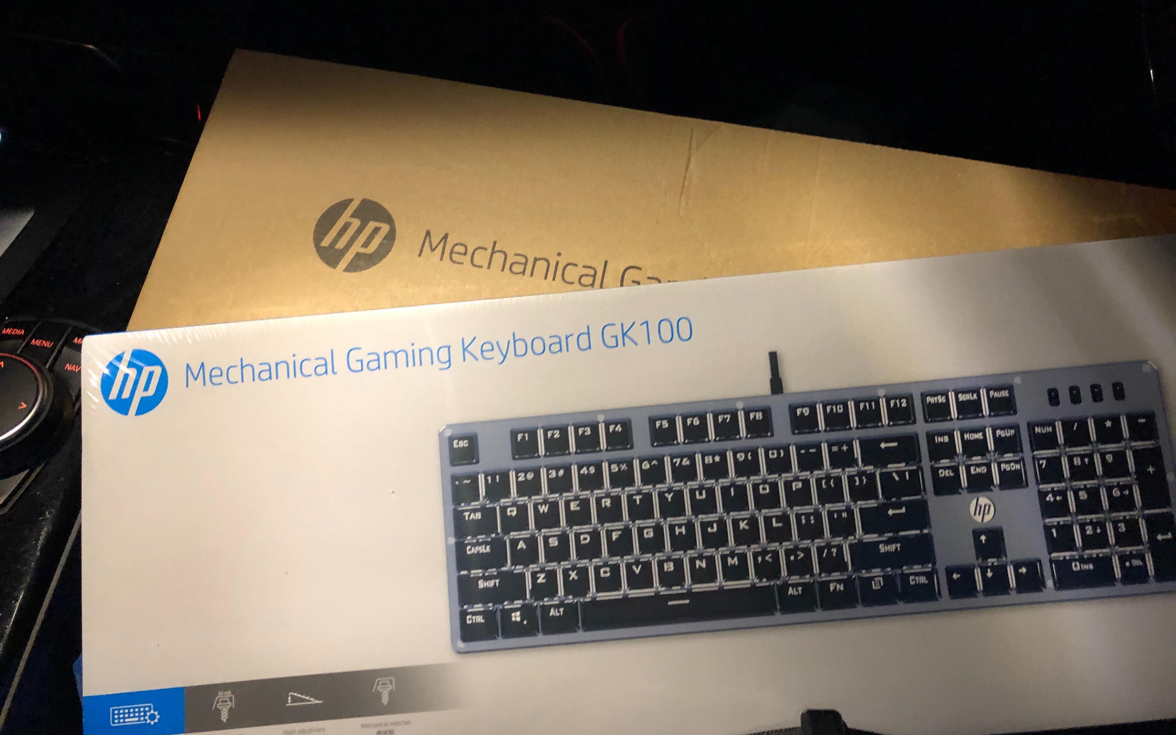 惠普GK100入门级机械键盘开箱——码字声音实录，详细优、缺点评测！_哔哩哔哩_bilibili