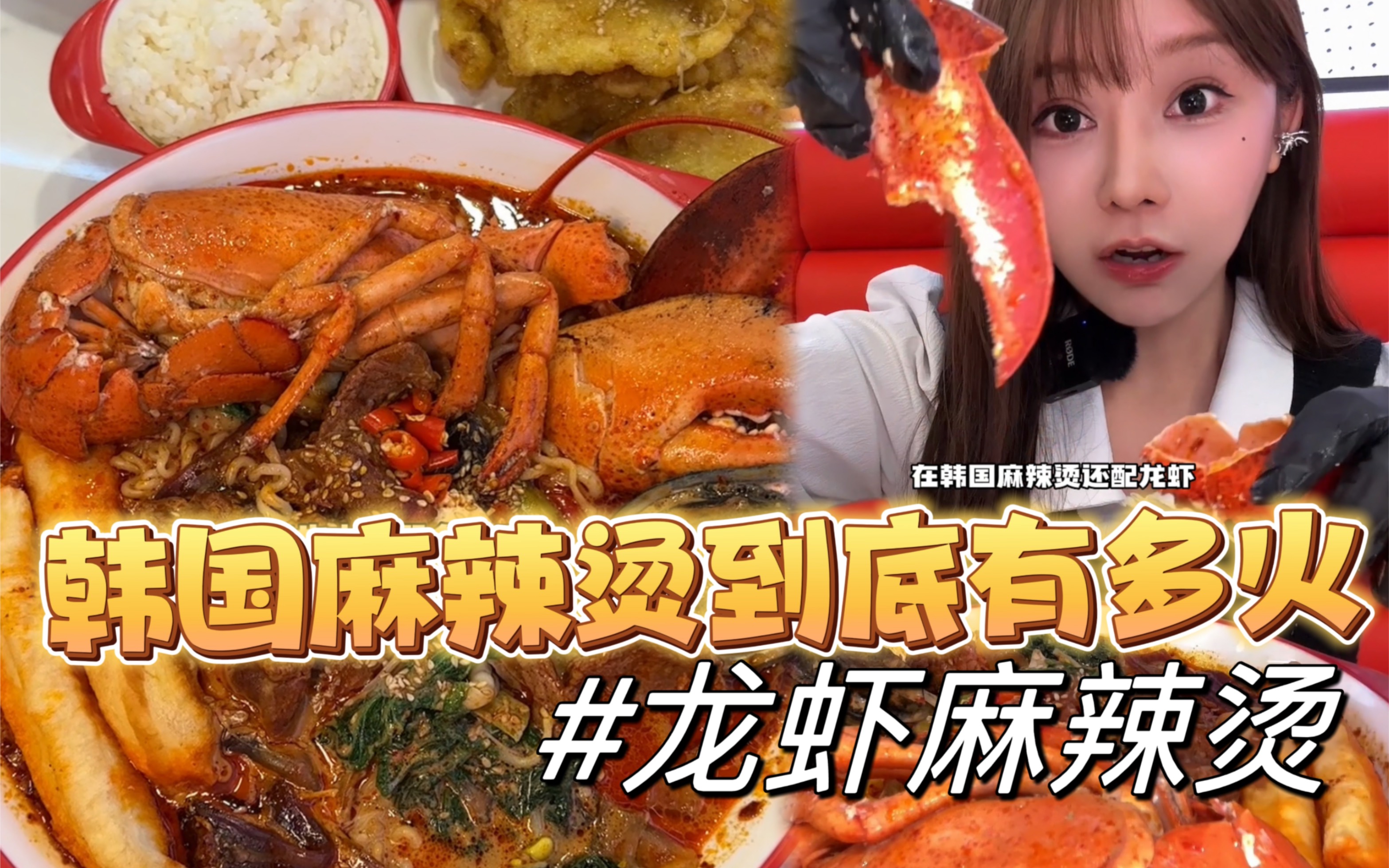 在韩国麻辣烫有多火呢？配着龙虾的麻辣烫也太迷糊了-鹿鹿不迷糊-鹿鹿不迷糊-哔哩哔哩视频