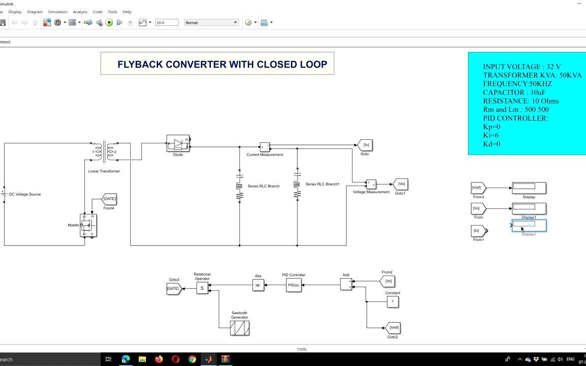 Design and simulation of flyback converter wit closed loop - matlab simulink - 视频下载 Video Downloader