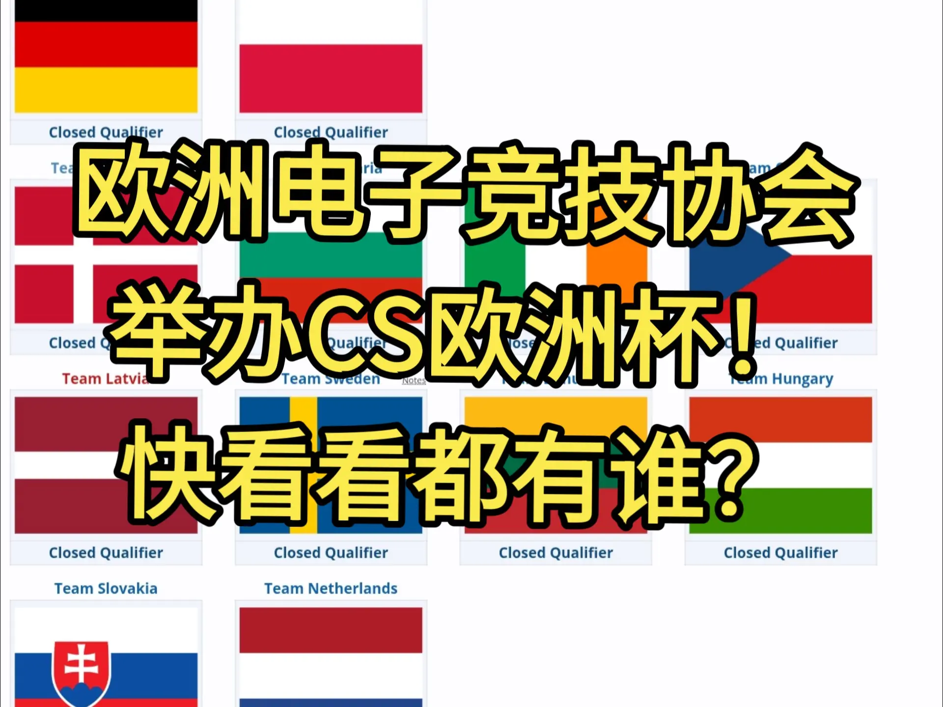 CS欧洲杯来了？BIG代表德国队！BNE代表科索沃！谁能夺冠？