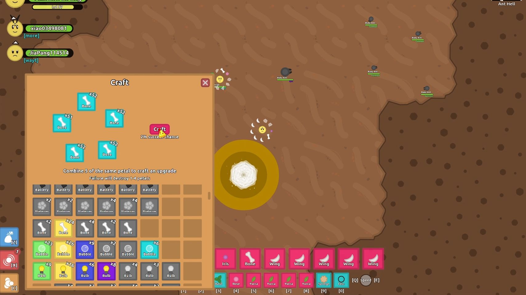 [florr.io]AFK in AH3 for a day craft-Leafdino-Leafdino-哔哩哔哩视频