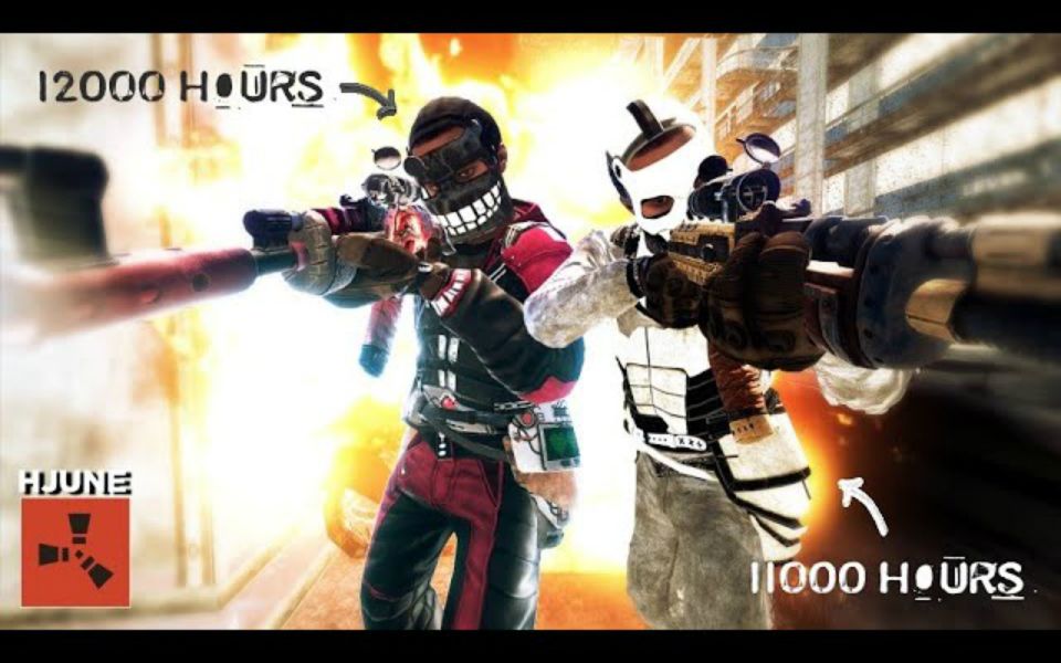 【hJune】RUST-最强双人队（2.3W小时的队伍）_哔哩哔哩_bilibili