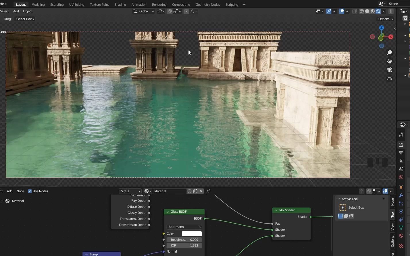 【Blender】如何拥有逼真的水？学废了！！-布兰德自习室-布兰德自习室-哔哩哔哩视频