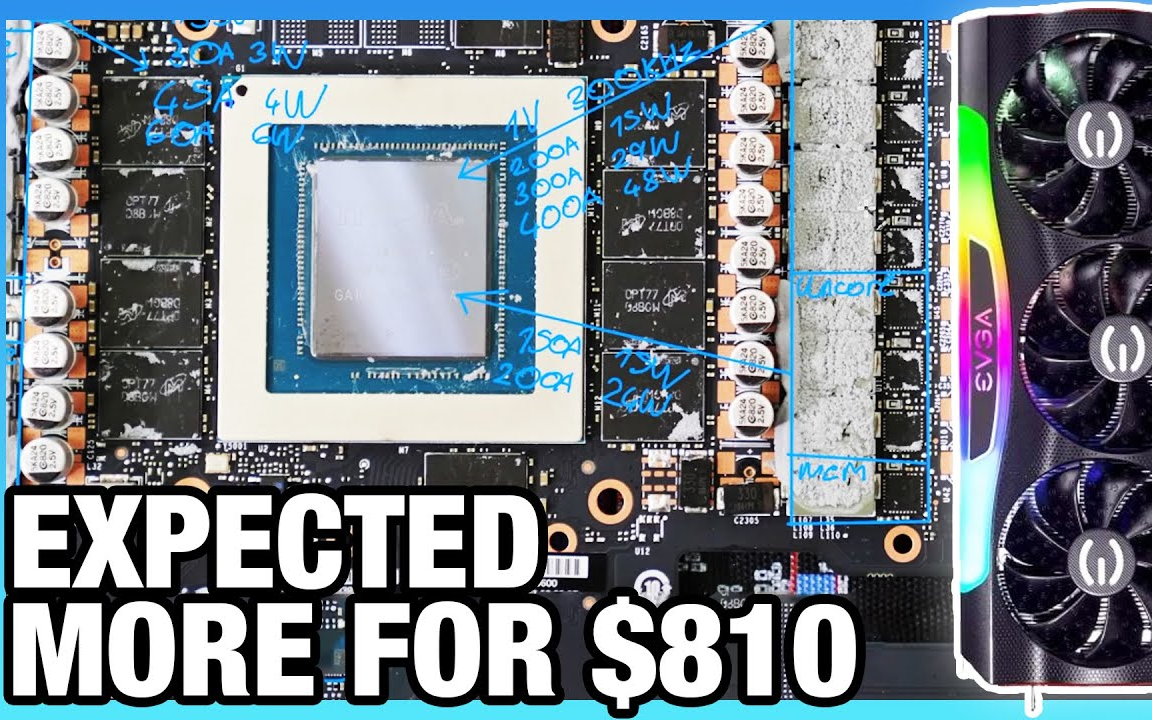 【GamersNexus】EVGA RTX3080 FTW3 Ultra拆解：PCB VRM评测_哔哩哔哩_bilibili