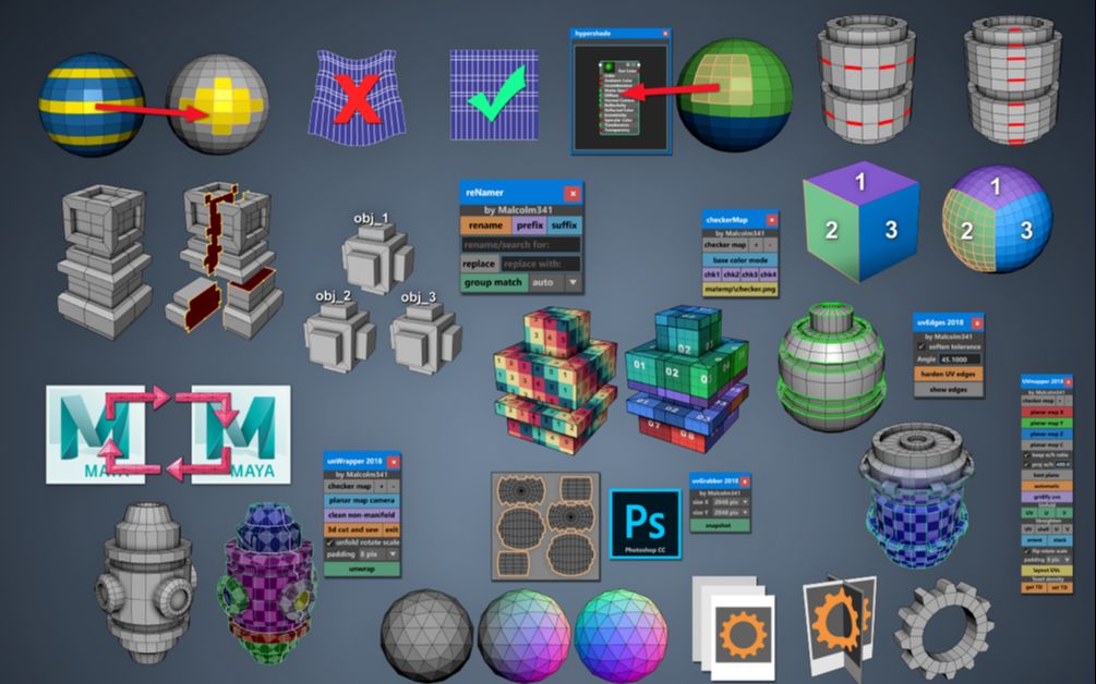 13个实用的Maya插件包使用教程Mel Scripts Pack_哔哩哔哩_bilibili