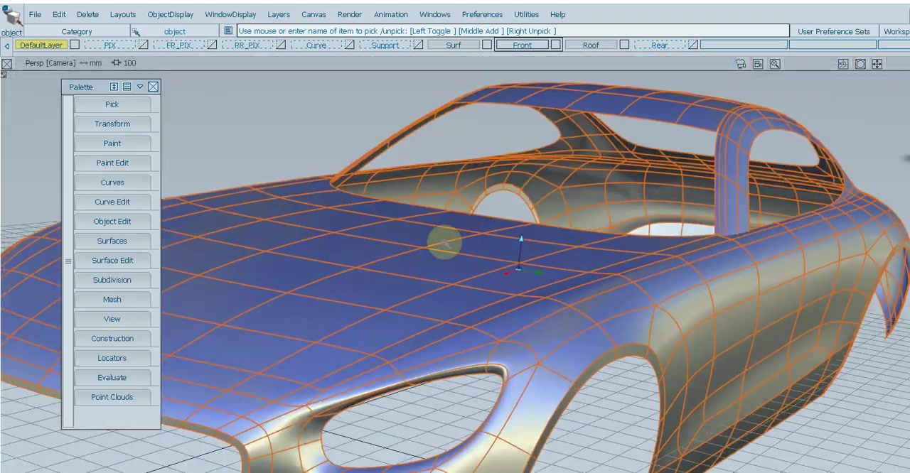 Alias Subdivision细分曲面建模——TayCan Turbo S