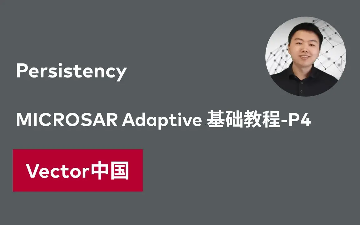 【MICROSAR Adaptive 基础教程】Persistency_哔哩哔哩_bilibili