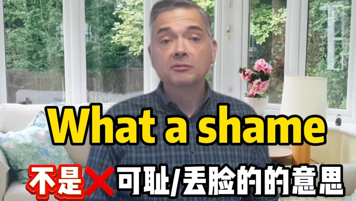 老外常说的“What a shame”到底是什么意思？-Teacher_Mark纯英音-Teacher_Mark纯英音-哔哩哔哩视频