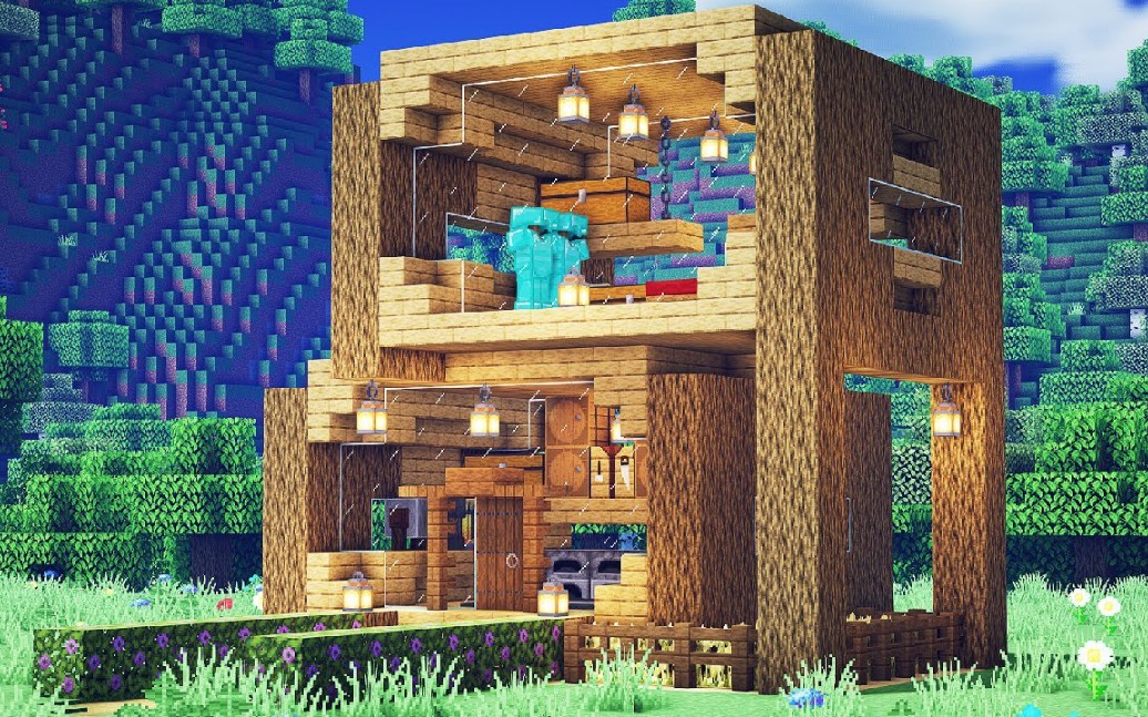 【Minecraft】如何建造5x5木房屋教程（Julious）