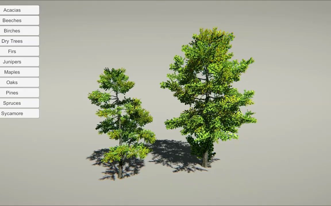 Unity3D Animated Trees Package 1.01 真实森林树木植物被模型 - 视频下载 Video Downloader