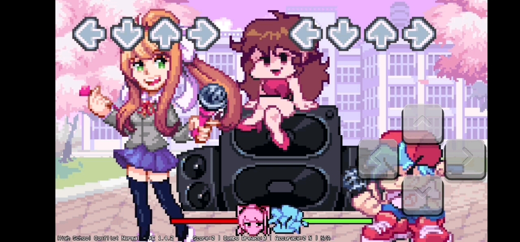 FNF：莫妮卡普通通关，这个作者真菜_哔哩哔哩_bilibili