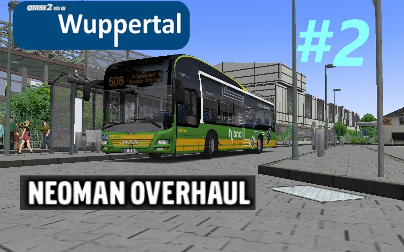 【OMSI 2】NEOMAN Overhaul新版体验#2 驾驶曼恩A37运营伍伯塔尔608路_哔哩哔哩_bilibili