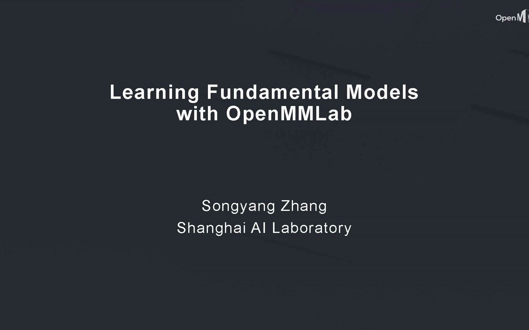 Songyang Zhang | Learning Fundamental Models with MMClassification and MMSelfsup - 视频下载 Video ...