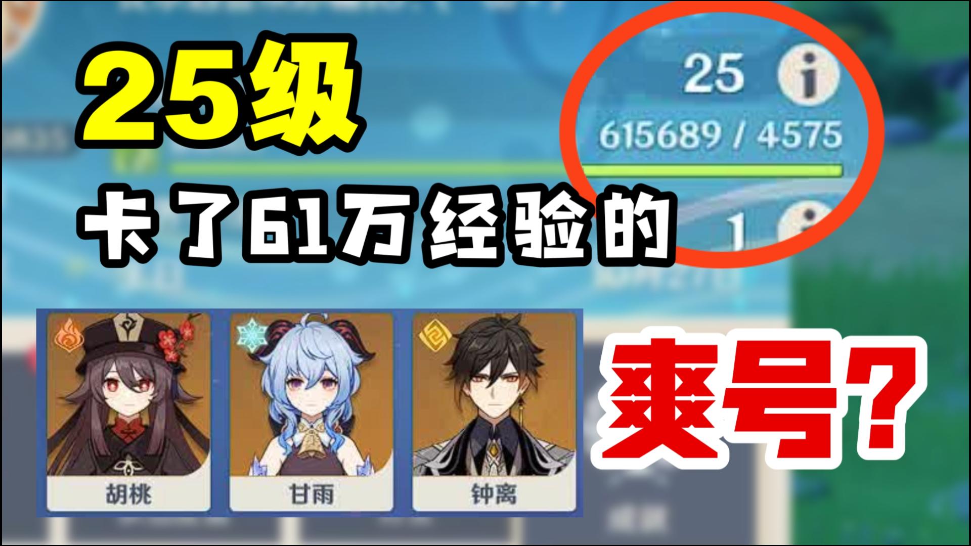 【原神】25级卡61万经验的另类玩法！看完直呼逆天-搞笑の燕子-搞笑の燕子-哔哩哔哩视频