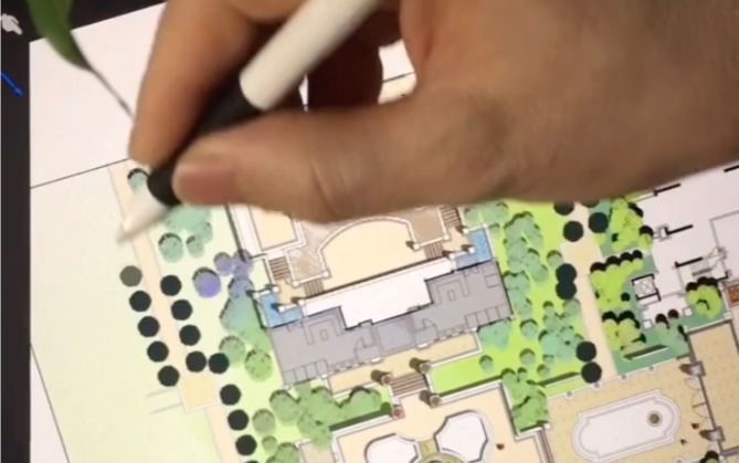 IPAD PROCREATE｜用ipad +apple pencil画景观方案平面_哔哩哔哩_bilibili