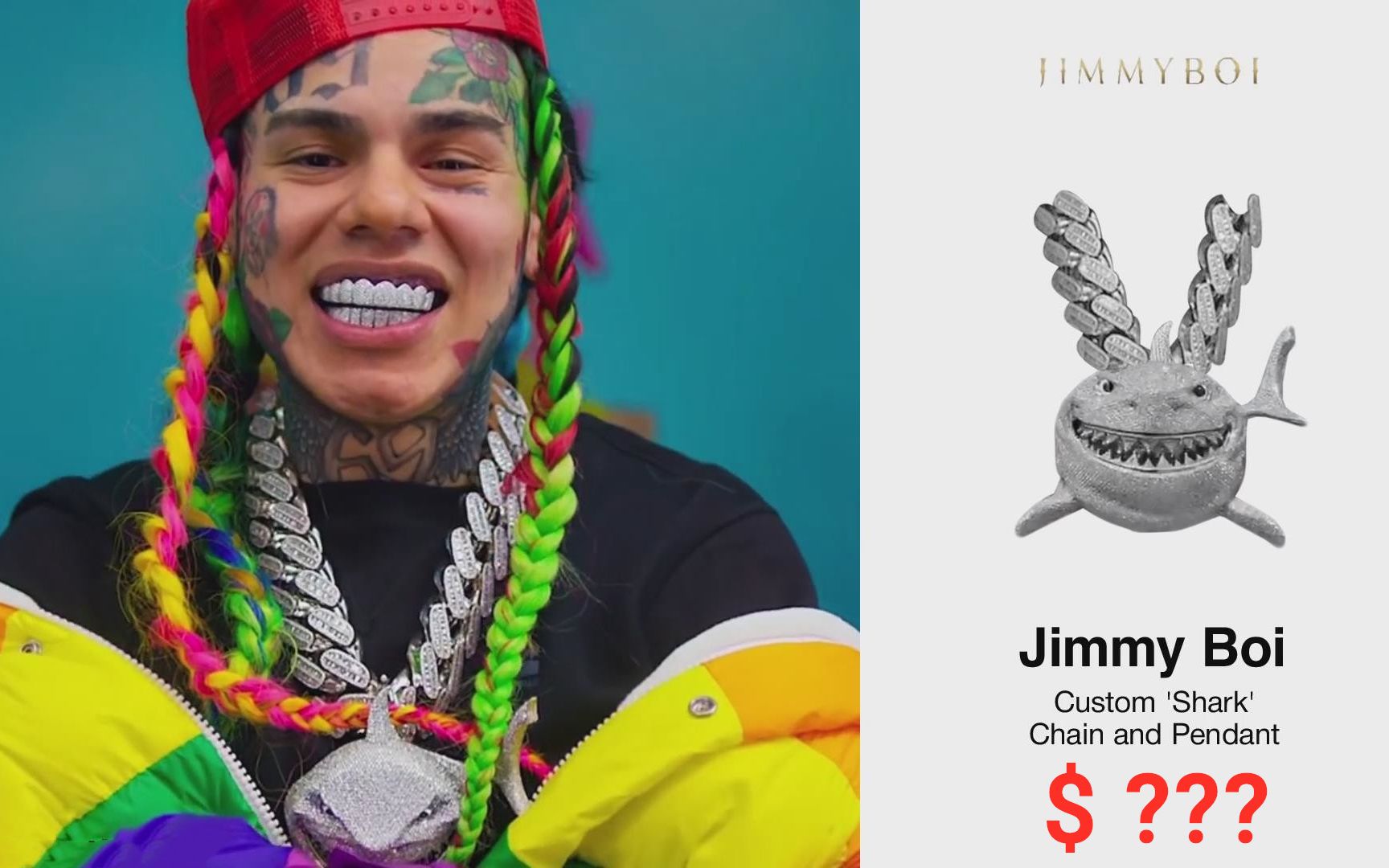 脖子挂着一套房？看看6ix9ine私人定制的项链都多少钱_哔哩哔哩_bilibili