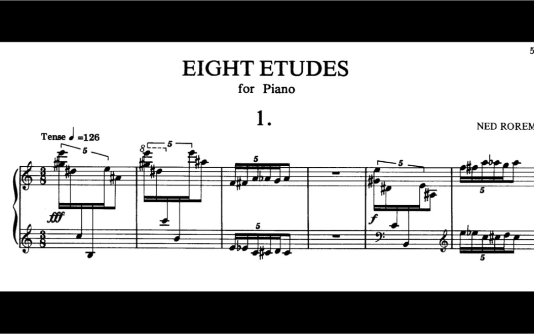 【Ned rorem】 8etudes for piano_哔哩哔哩_bilibili