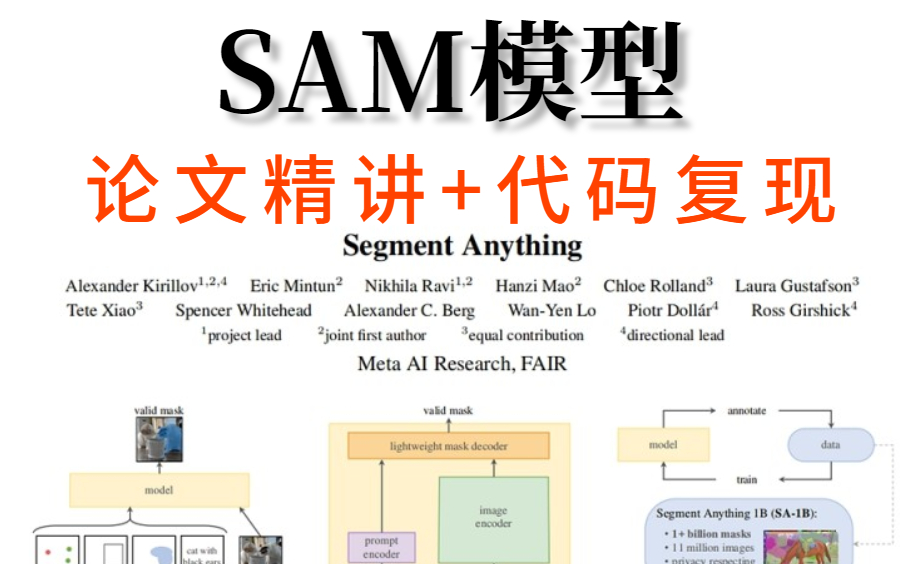 强推！2023Meta最新【计算机视觉SAM模型】教程，Segment Anything最强解析来了！-图像分割/机器学习/深度学习