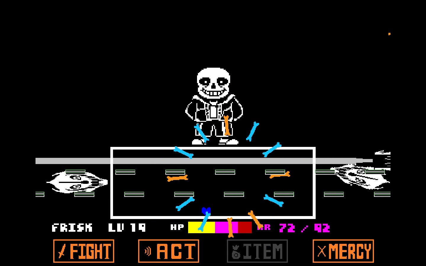 【全站第一】fdy版困难模式sans hardmode sans一阶段除特殊回合通关_哔哩哔哩_bilibili