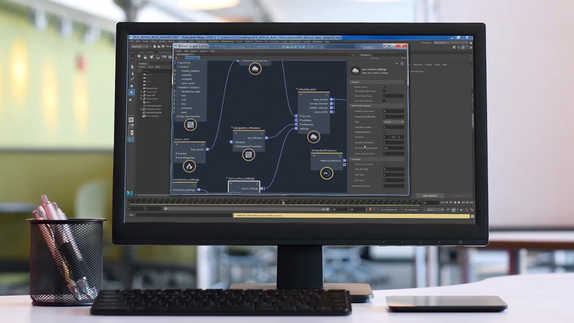 Maya VFX Series Fire Effect using Bifröst Aero_哔哩哔哩_bilibili