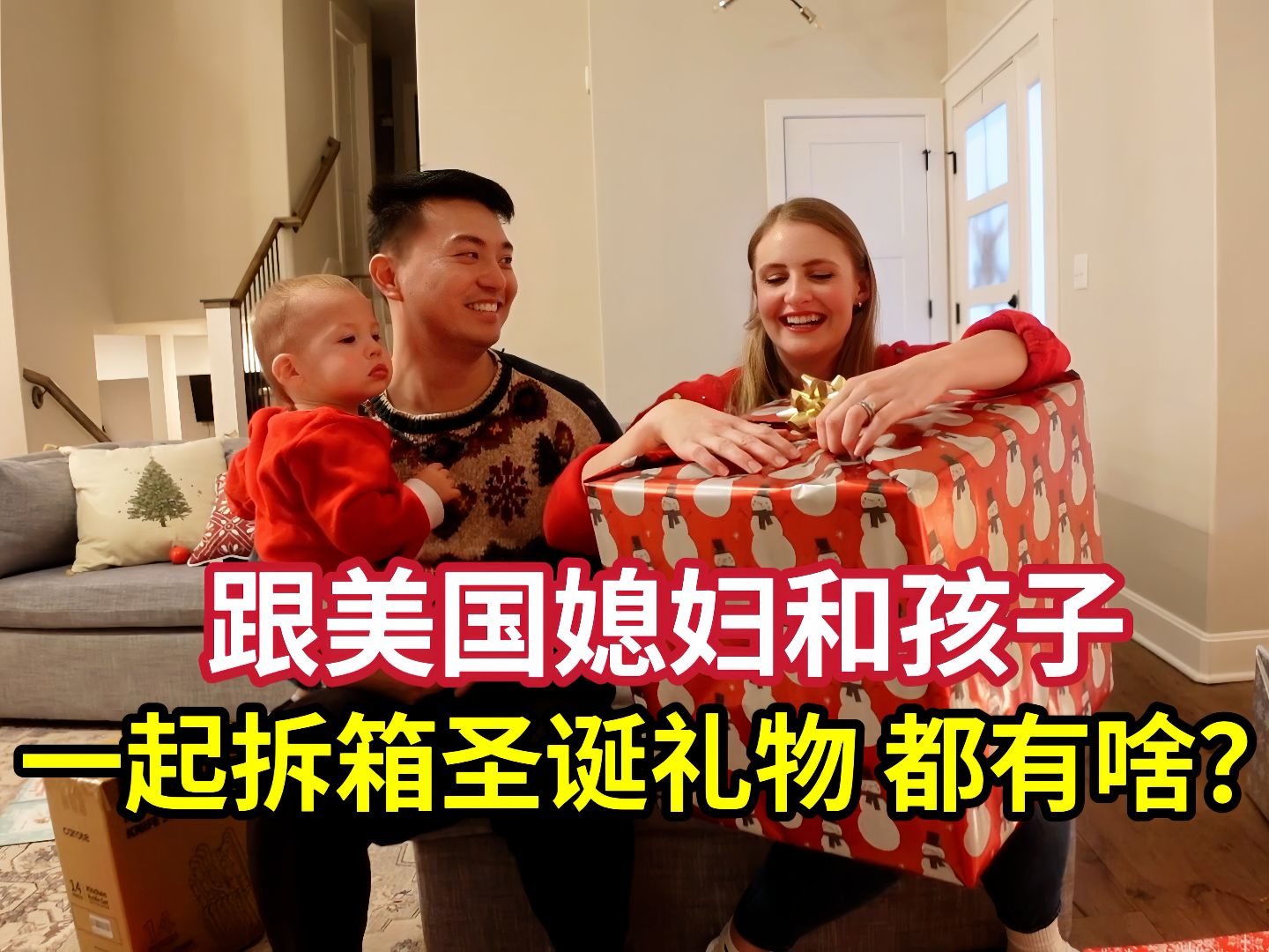 在美国新家过的第一个圣诞节，小豆腐也收到了意外礼物-田纳西Jay和Ari-田纳西Jay和Ari-哔哩哔哩视频