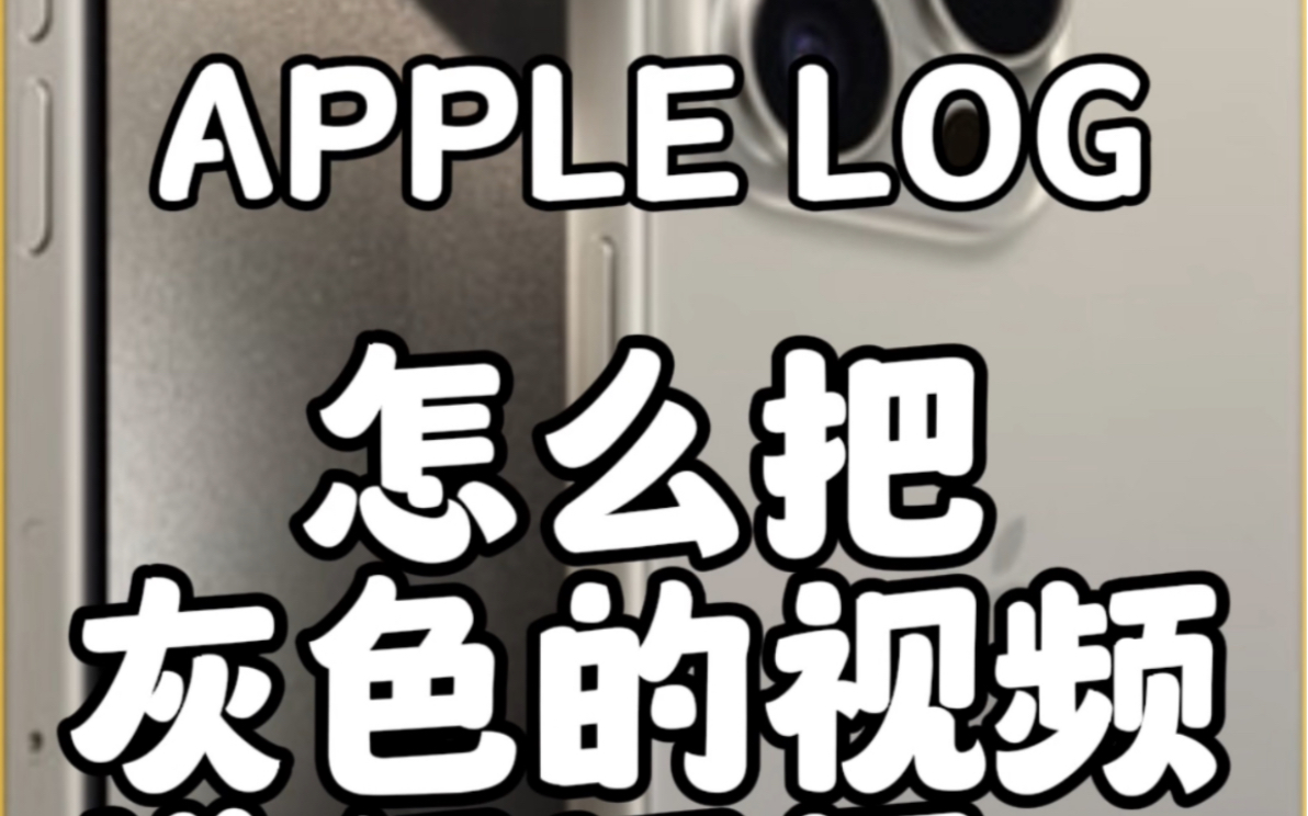 Apple LOG如何色彩还原-新加坡渔乐-新加坡渔乐-哔哩哔哩视频