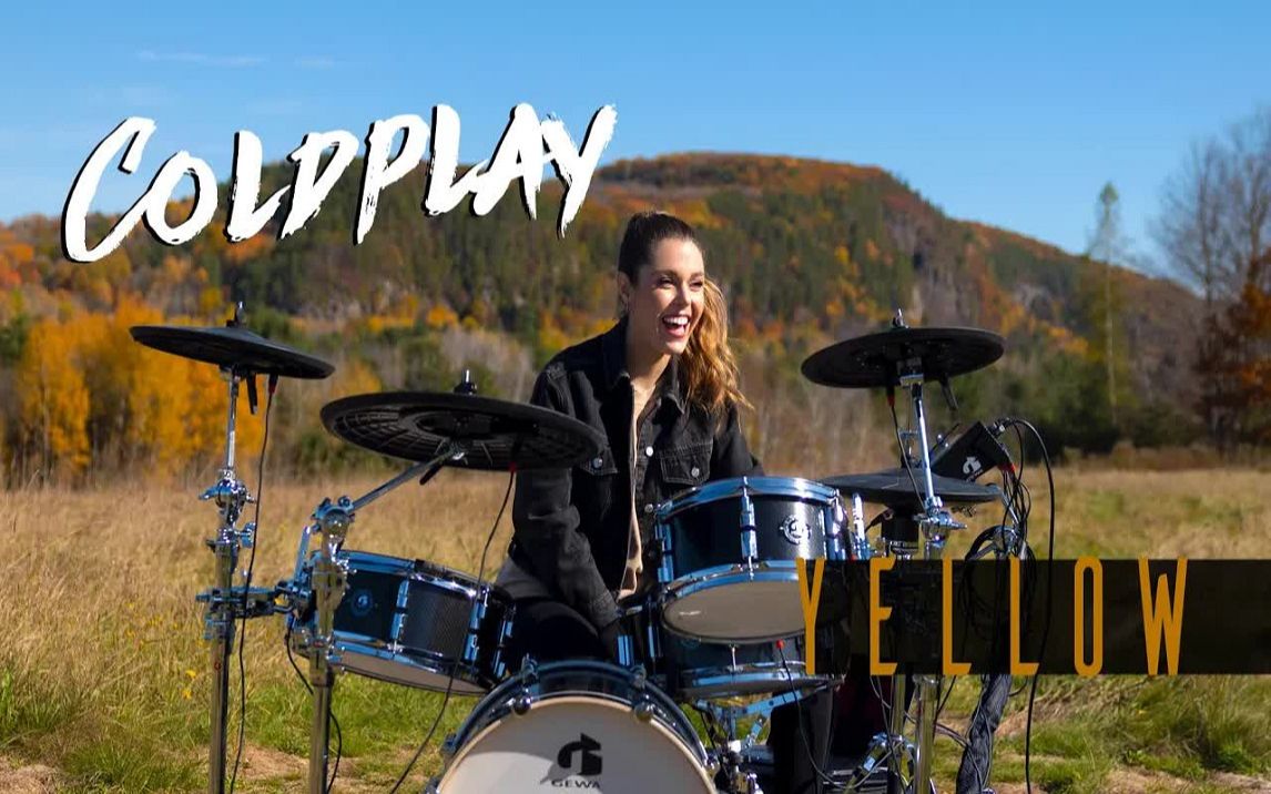 Domino Santantonio - Coldplay - "Yellow" - Drum Cover_哔哩哔哩_bilibili