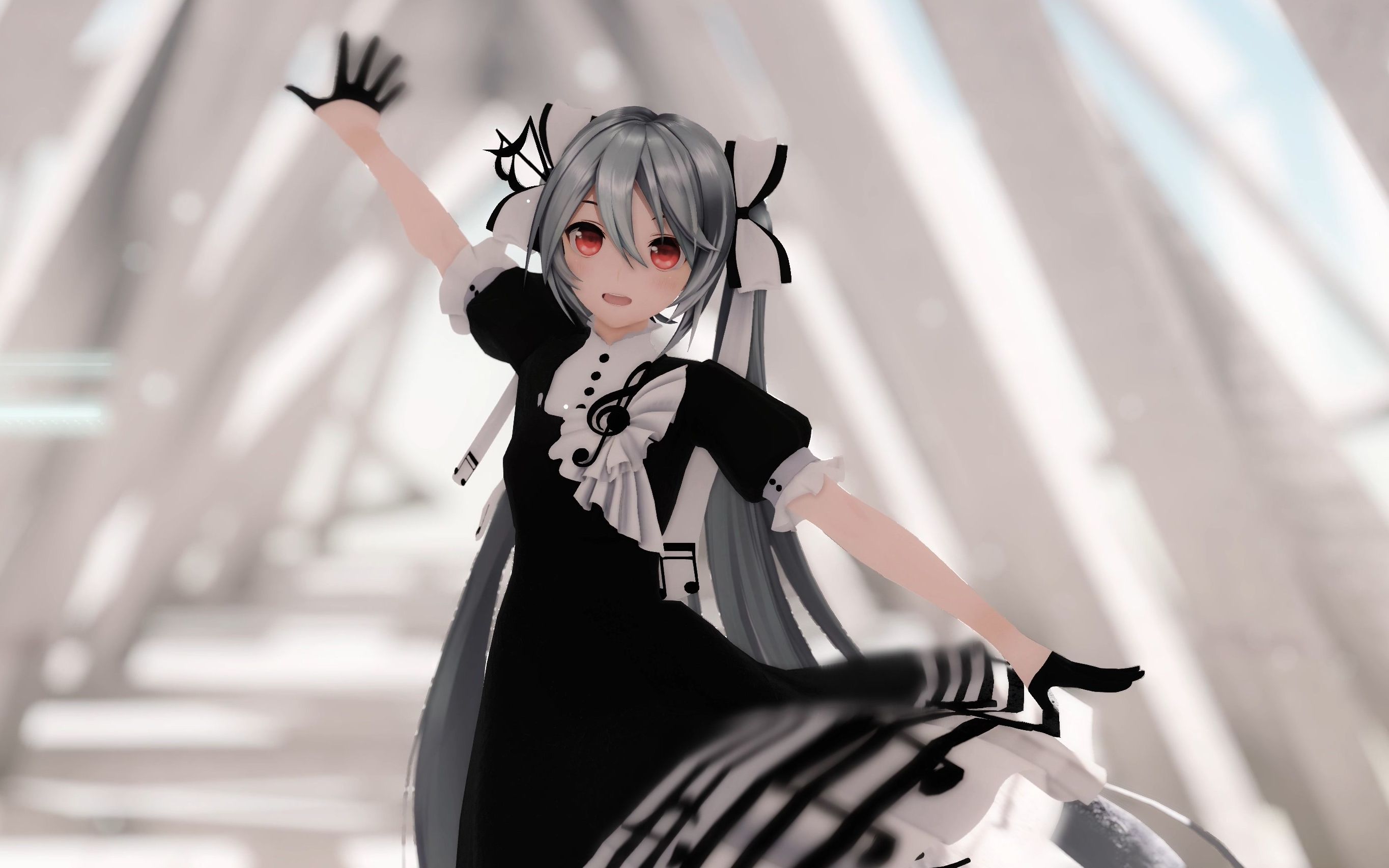 MMD】「ray」マジカルミライ(YYB Piano Miku) 4K_哔哩哔哩_bilibili