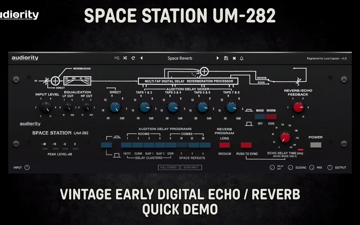 空间混响 效果器插件 Reverb Audiority Space Station UM282 v1.0.0 WiN_哔哩哔哩_bilibili