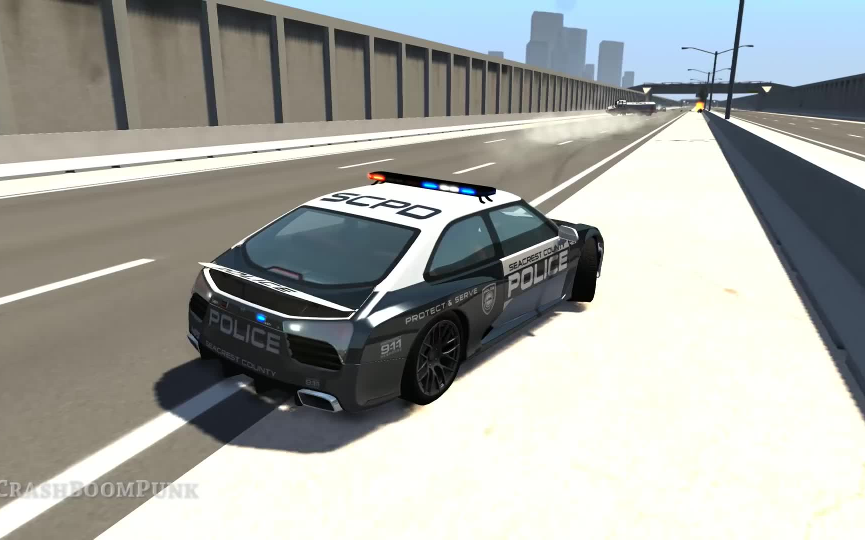Crazy Police Chases #32 - BeamNG Drive Crashes_哔哩哔哩_bilibili