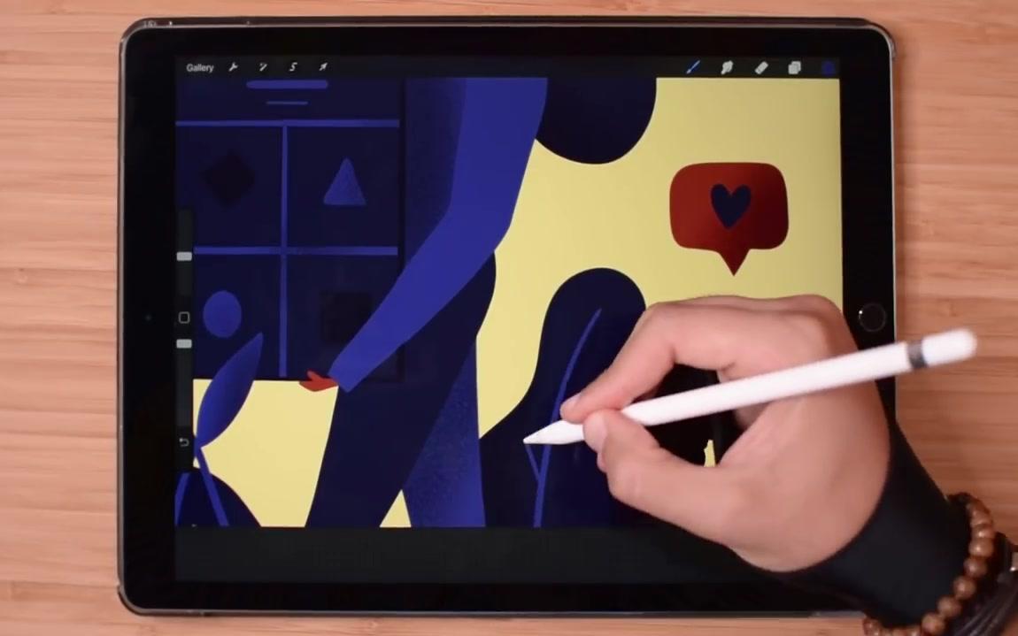 【procreate】插画师Gal Shir插画过程合集ipad+pencil_哔哩哔哩_bilibili