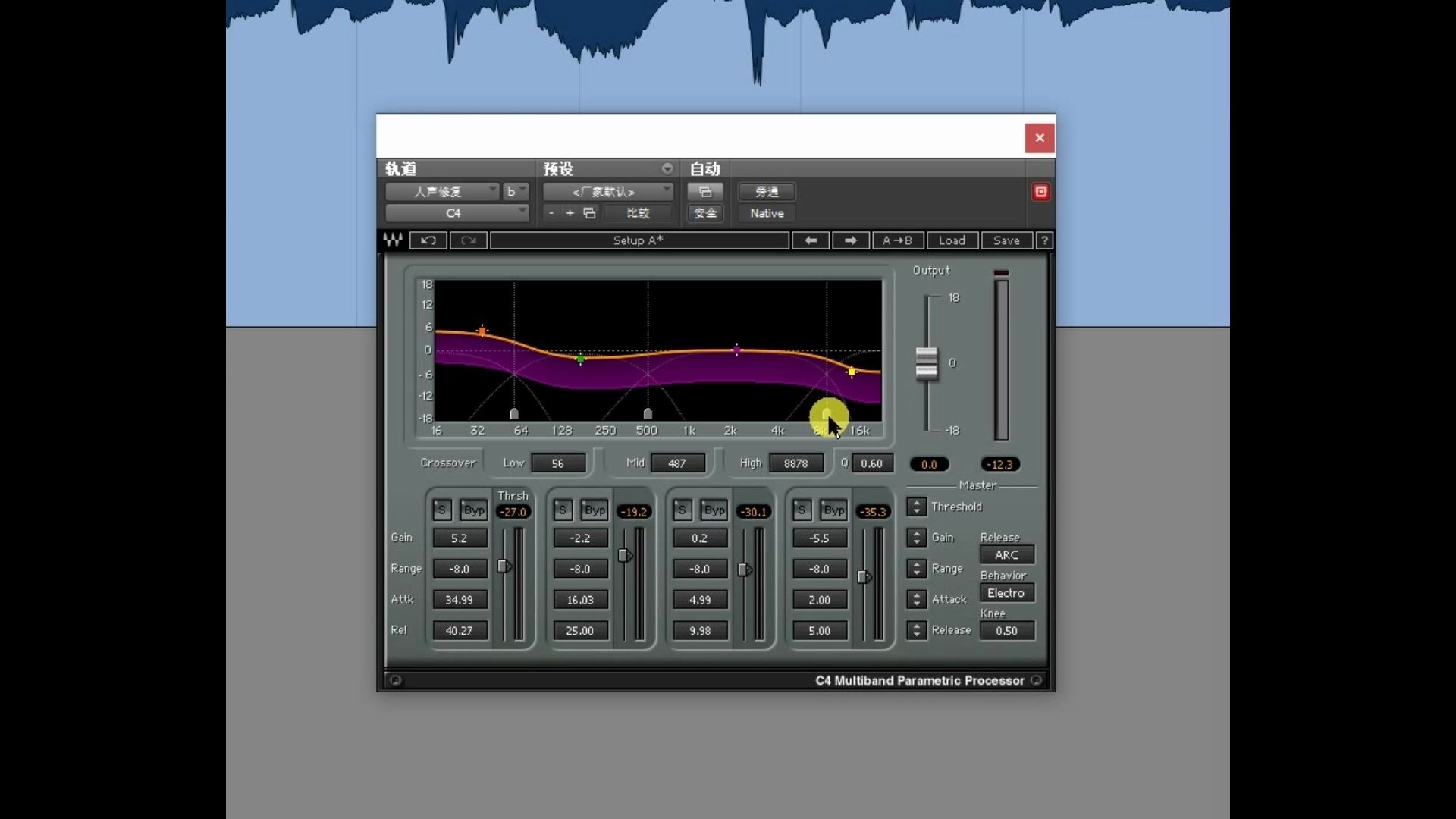 Waves 插件教学 C4 Multiband Parametric processor 动态压缩器_哔哩哔哩_bilibili