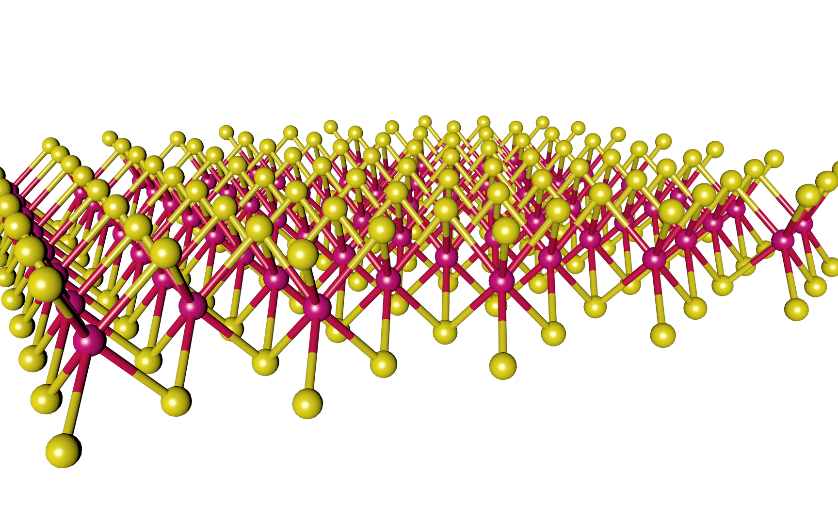 【3dsmax科研插图】二硫化钼MoS2