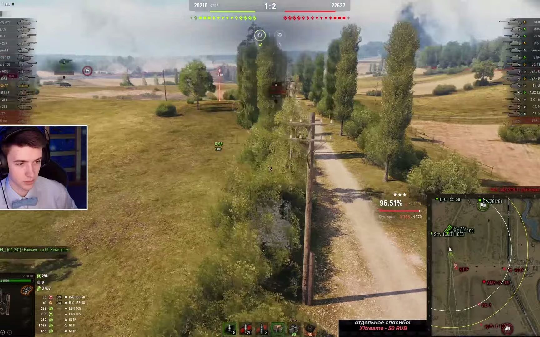 T100LT百轻两场——C1ymba (点打16000/8000输出+6000协助)_哔哩哔哩bilibili_坦克世界