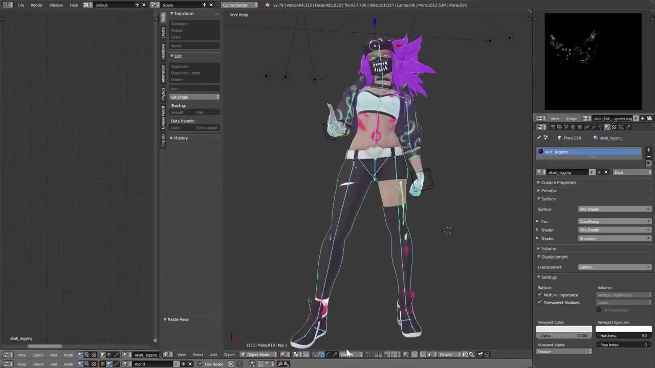 blender2.8美女雕刻K_DA Akali - Part 1 - Blender 3D Timelapse_哔哩哔哩 (゜-゜)つロ 干 ...