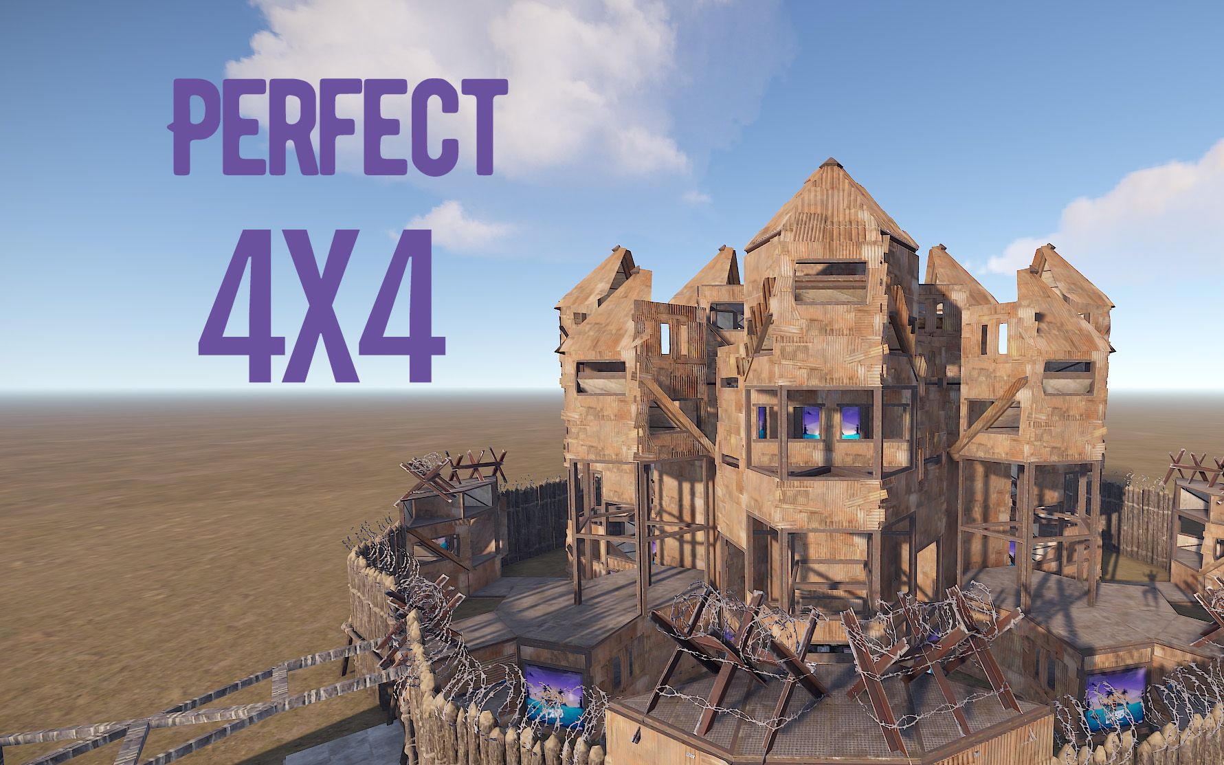 Rust-建筑教学 适合3-6人 2X2扩建 peekdowns