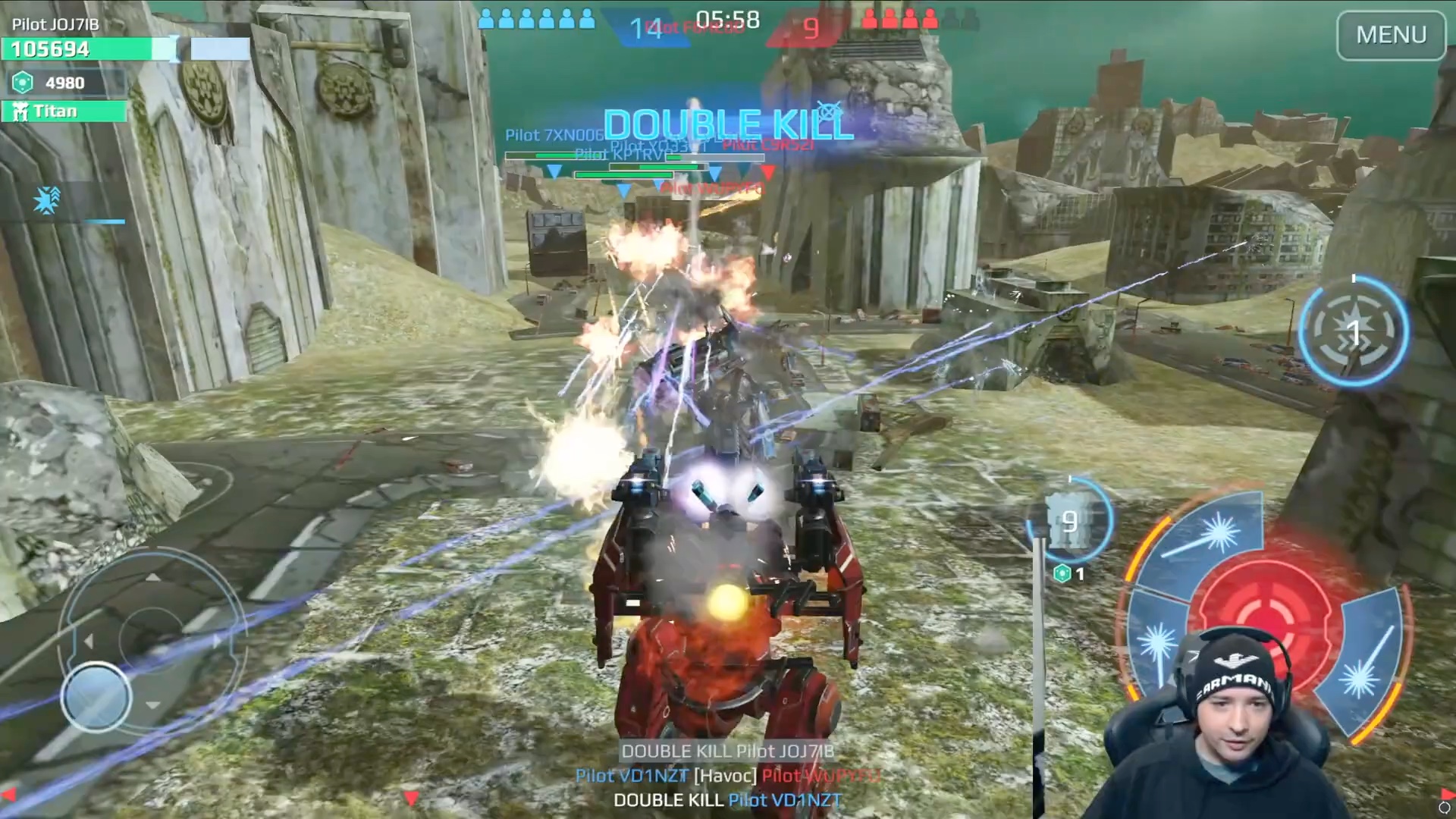 【War Robots Manni】新的全盾机器人Shell小亚瑟配合雾枪如入无人之境_哔哩哔哩_bilibili