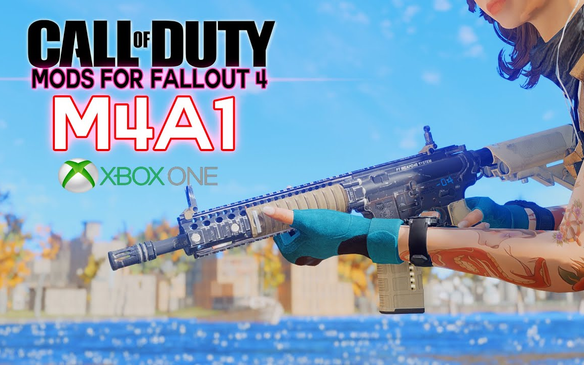 【辐射4】 cod武器M4A1现代战争4 MWM4 - M4A1_哔哩哔哩_bilibili