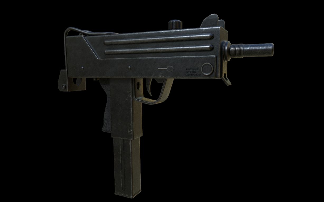 【3dmax建模教程】UZI 次世代高模全流程案例讲解_哔哩哔哩_bilibili