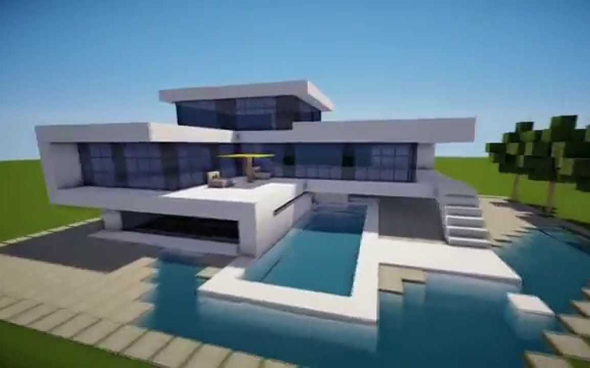 【我的世界】造一个好看的现代风格房子 | How To build A Modern House - 建筑教程_单机游戏_游戏 ...