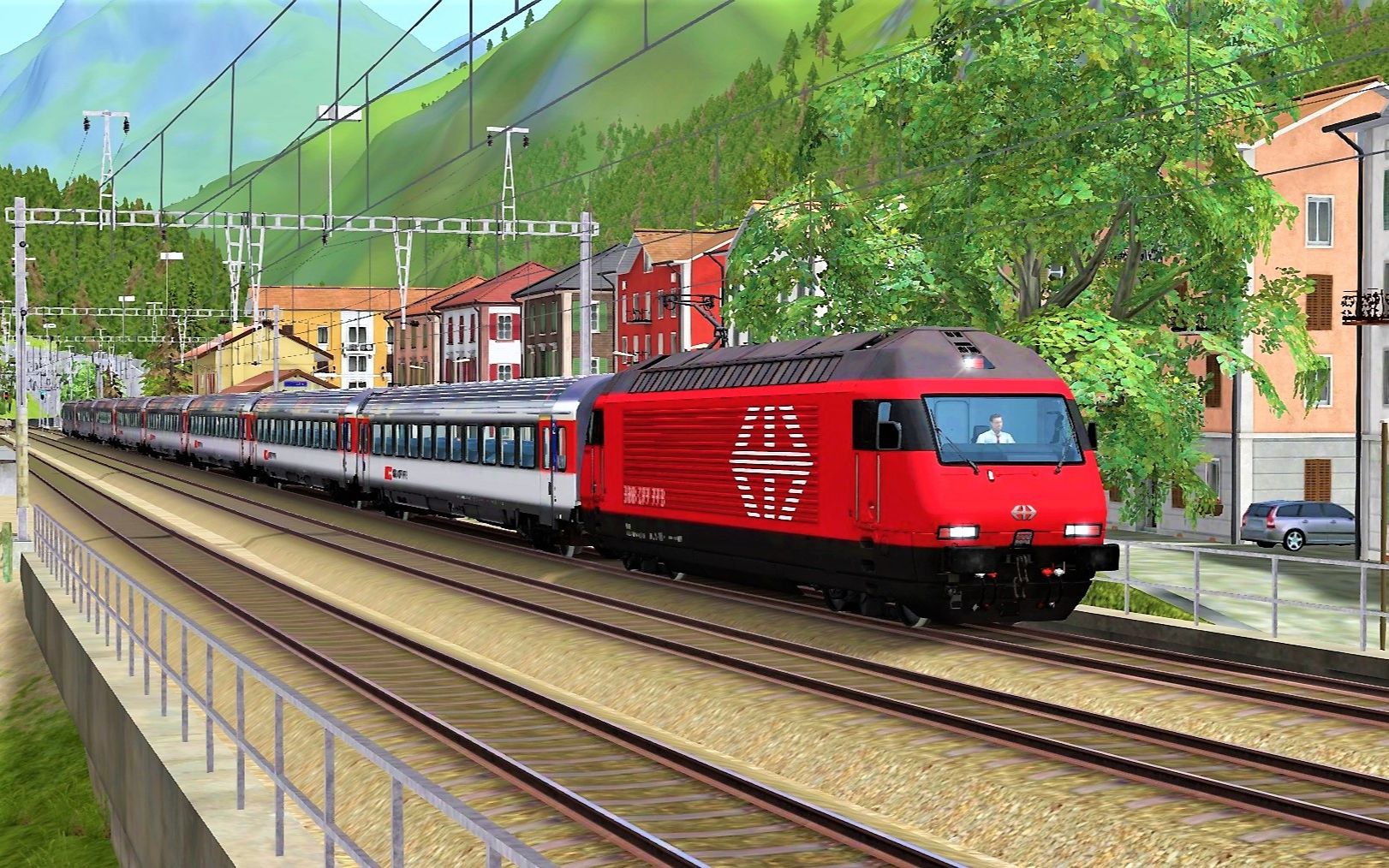 Train Simulator 2021 Re460型电力机车 埃斯特费尔德（瑞士）-贝林佐纳（意大利）_哔哩哔哩_bilibili