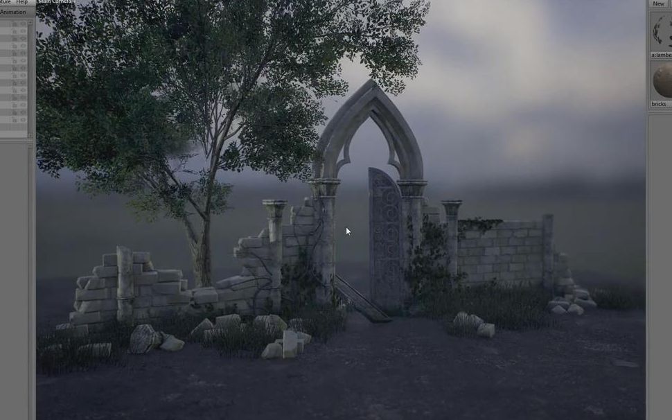 【Maya】大型游戏自然环境场景制作流程教程(中英双字)_哔哩哔哩_bilibili