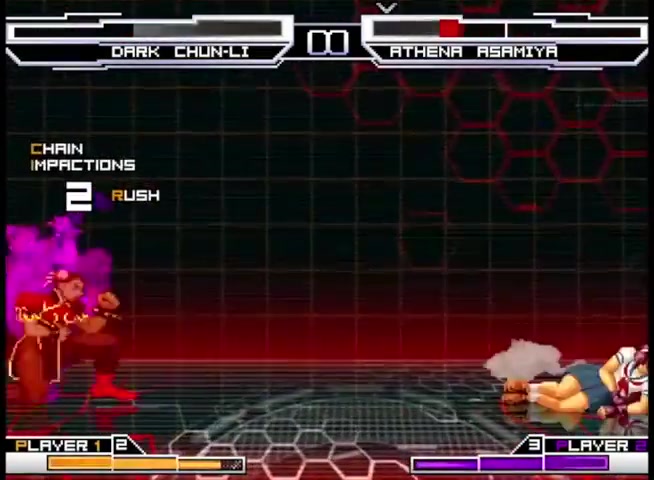 Mugen Ryona StreetFighter Dark Chun-Li vs KOF Athena Asamiya_哔哩哔哩 (゜-゜ ...