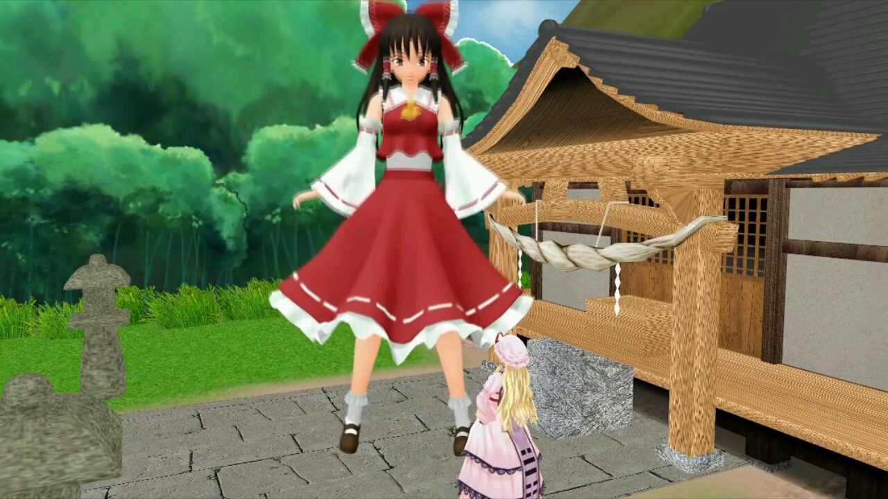 [MMD Giantess/巨大娘] Reimu's Curiosity (Not mine)_哔哩哔哩_bilibili