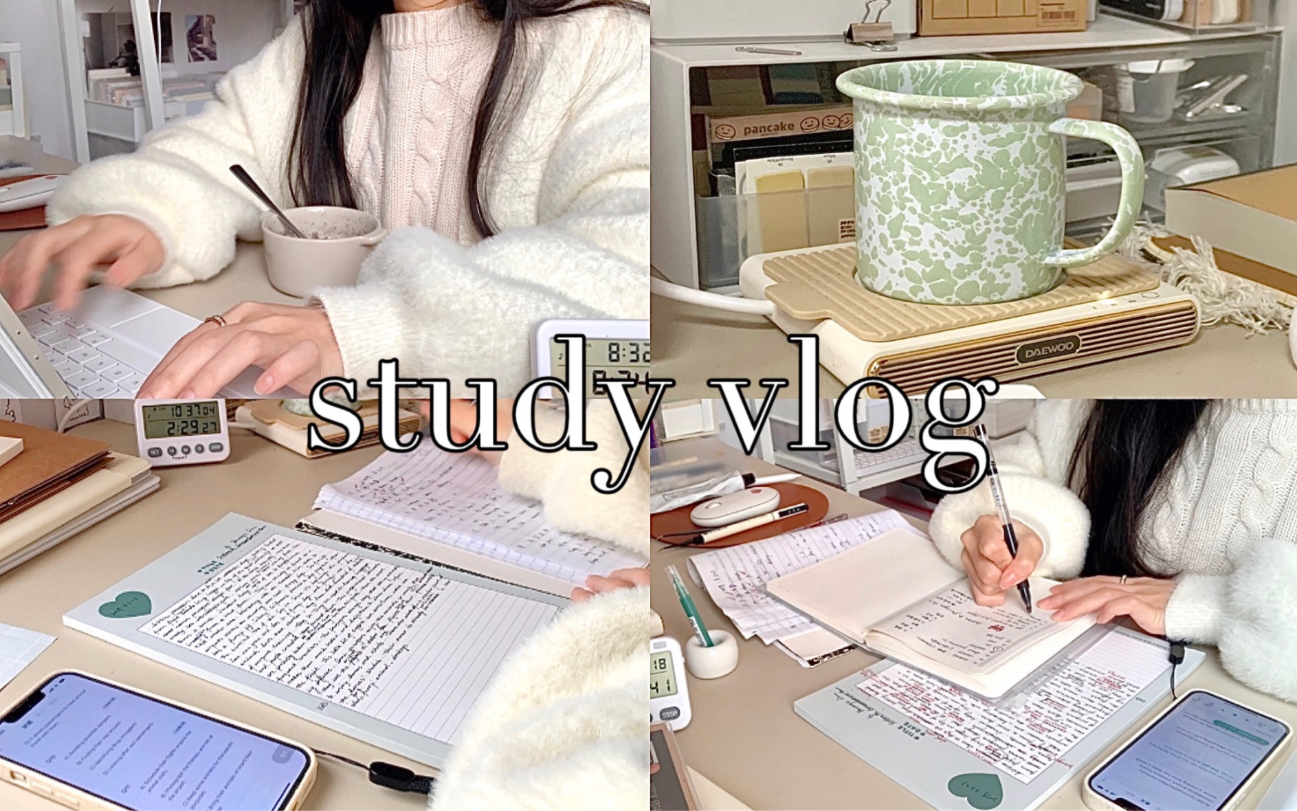 study vlog 47｜早七晚十｜一天学11h好像已经成了习以为常的事｜燃向倍速 study with me｜扇贝单词｜动力向 ...