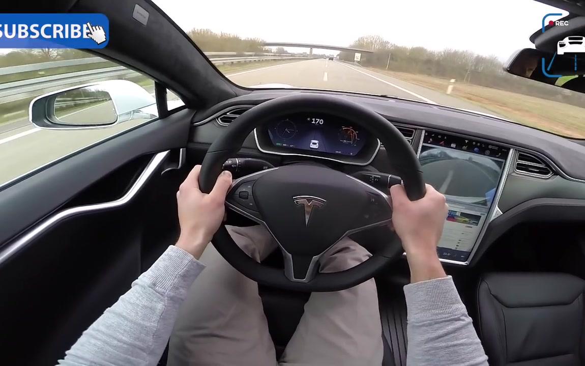 Tesla Model S P90D 762 HP POV AUTOBAHN Acceleration AutoPilot ...