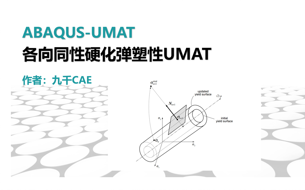 ABAQUS材料子程序开发：经典材料本构UMAT编程实例详解 - 哔哩哔哩