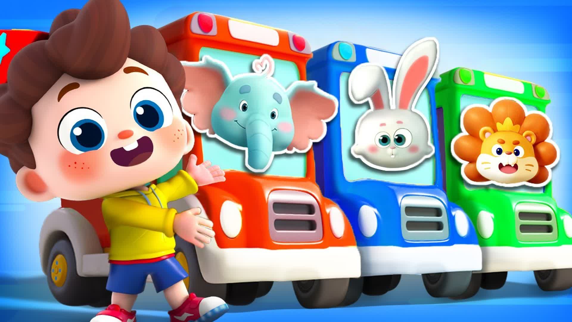 【BabyBus】动物巴士上的轮子_童谣和儿歌Wheels On The Animal Bus-宝贝的音乐盒-宝贝的音乐盒-哔哩哔哩视频